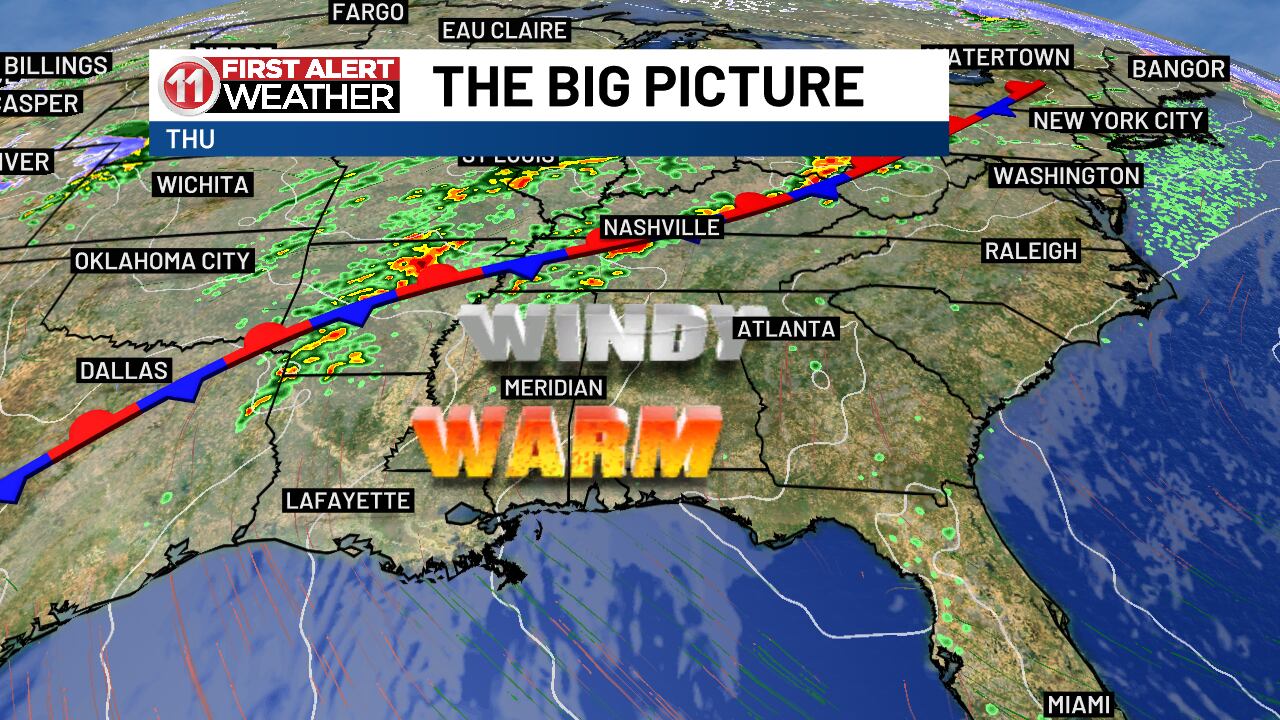 Thursday will remain windy & warm