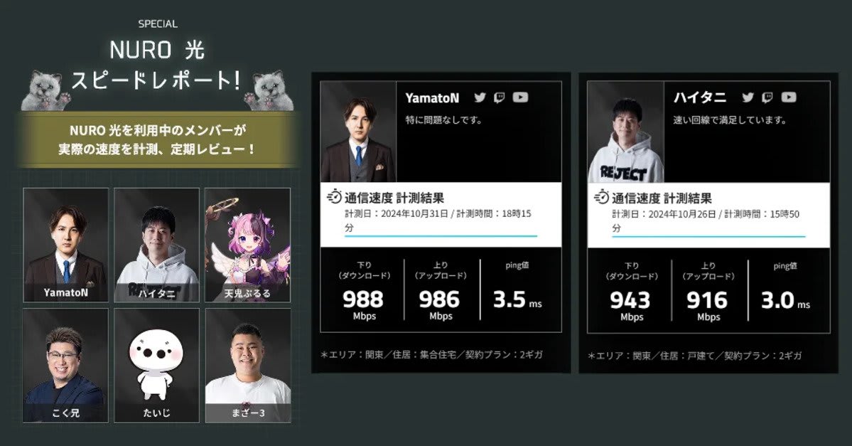 プロeスポーツチーム「REJECT」ソニーグループの通信「NURO 光」とチームスポンサーシップ契約を更新！更新を記念したコラボ特典も