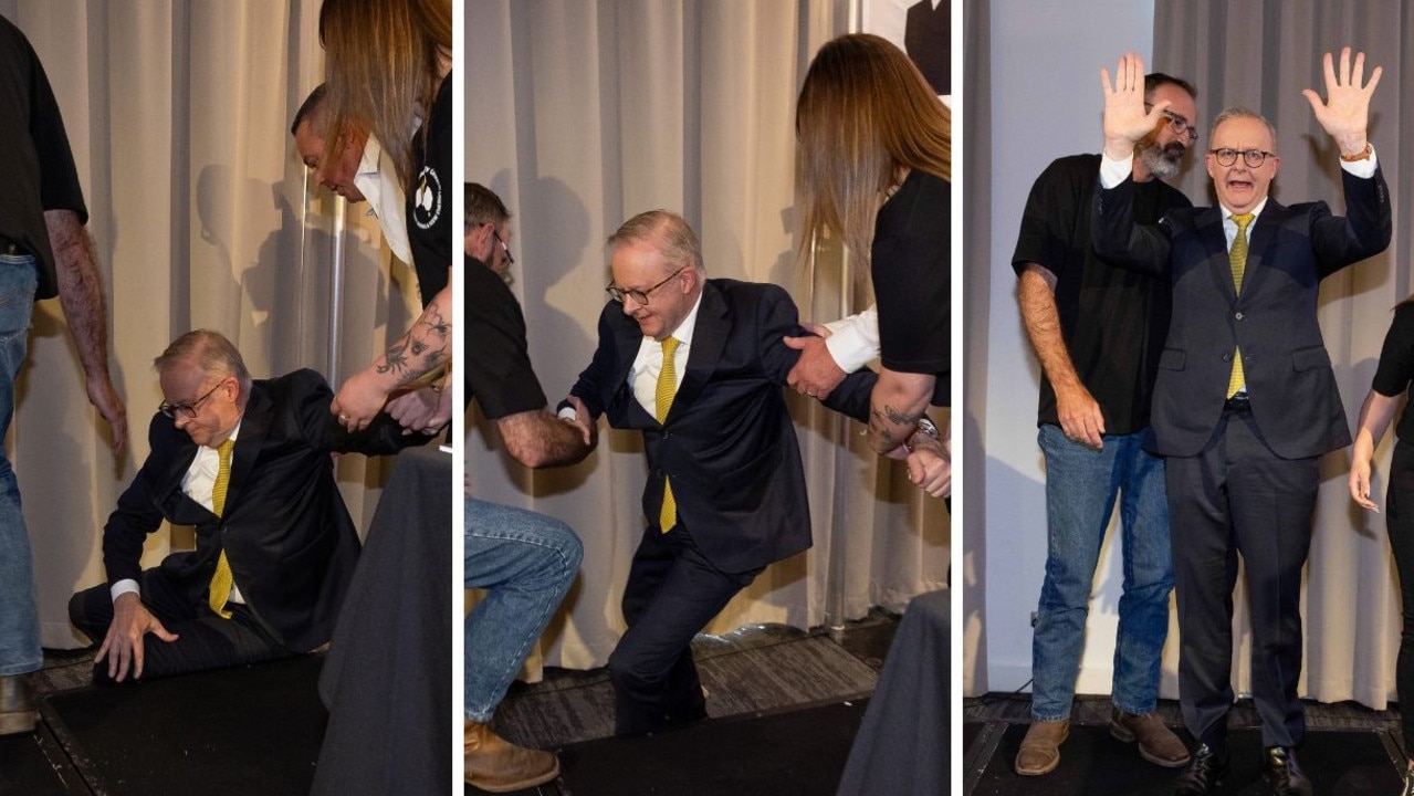 ‘I didn’t fall’: Albo’s claim after stacking it