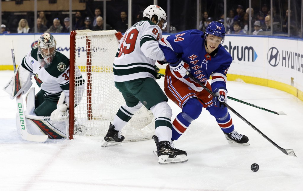 Boston College ex-mates attend Gabe Perreault’s Rangers debut