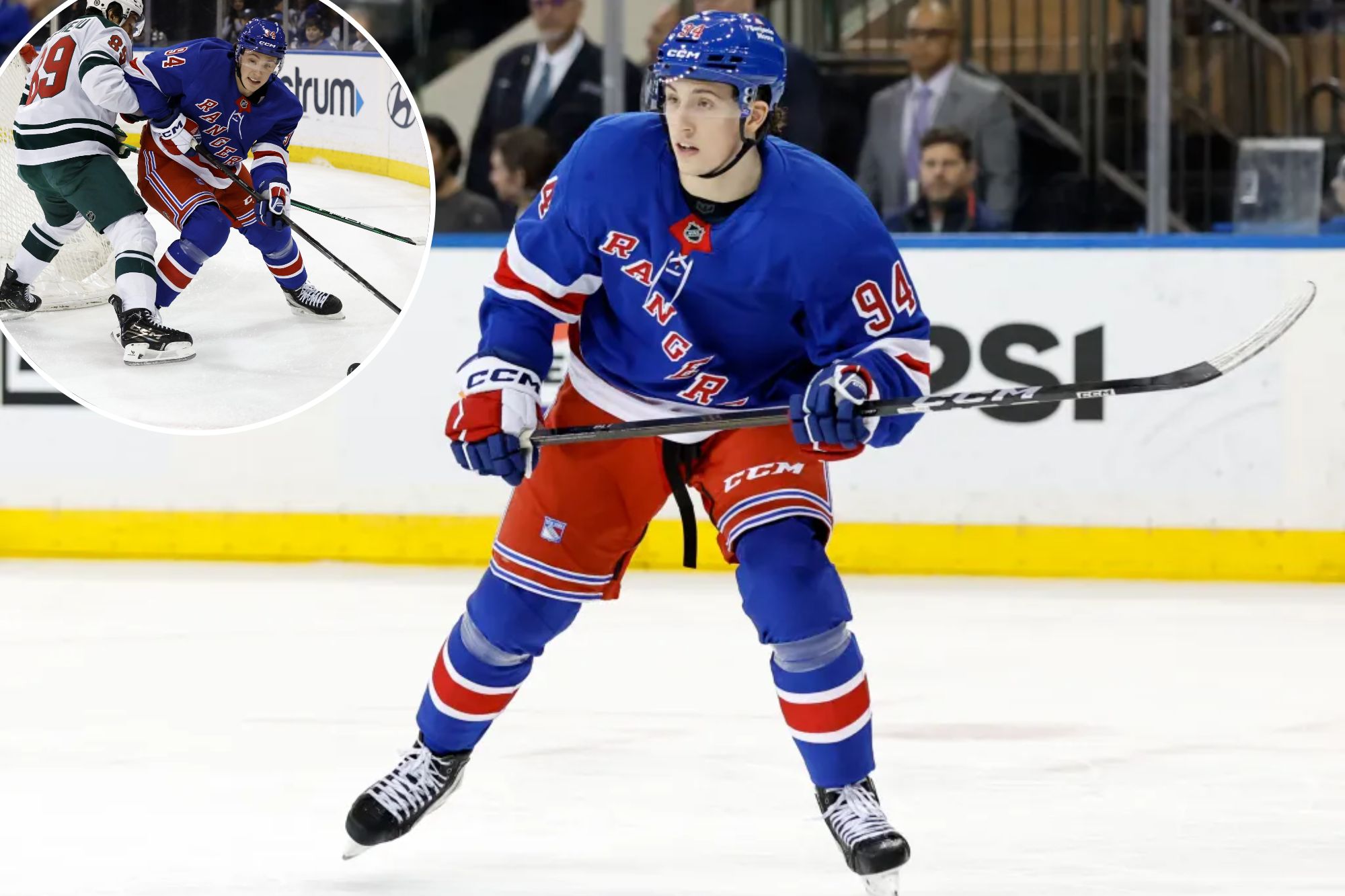 Boston College ex-mates attend Gabe Perreault’s Rangers debut