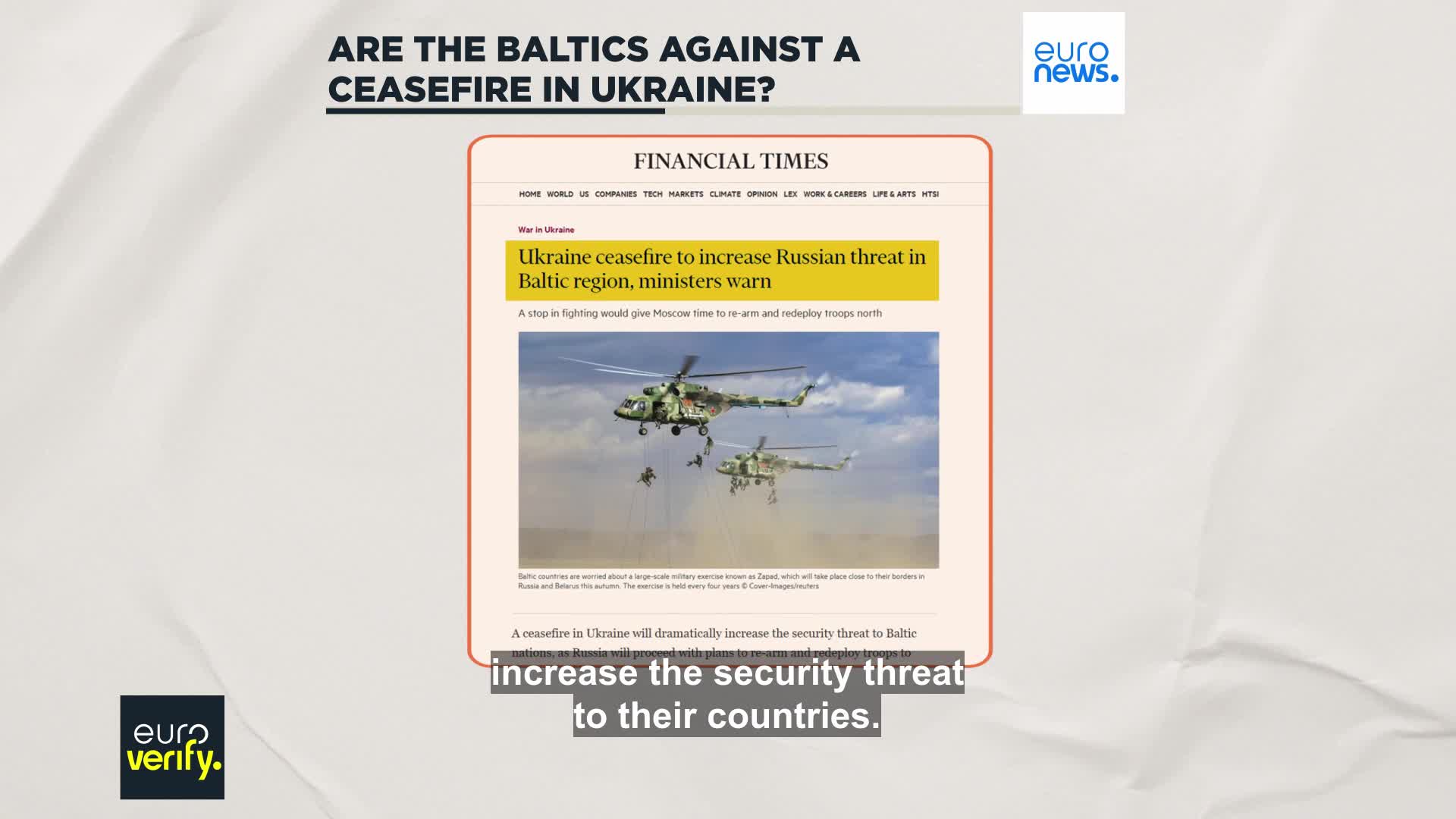 Fact check: The Baltics aren't against a ceasefire in Ukraine