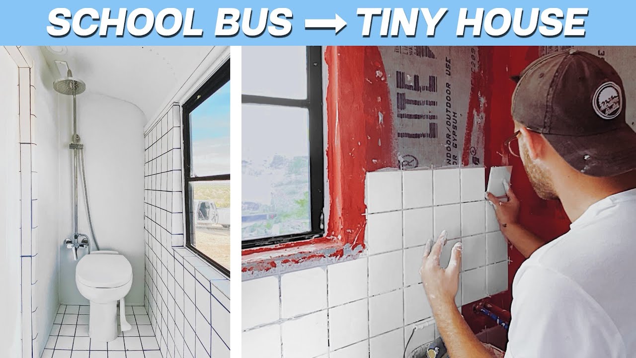 Building a DIY Bathroom in My School Bus Tiny House