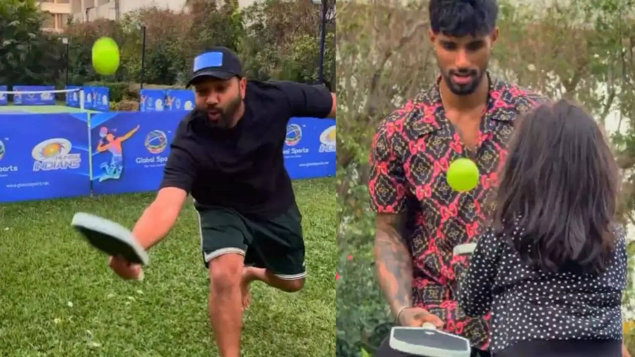 Watch: Rohit Sharma Swaps Bat For Paddle To Play Pickleball With ...