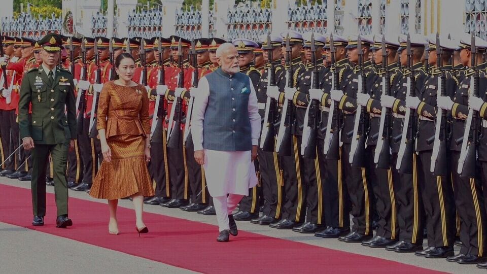 PM Narendra Modi receives ceremonial Guard of Honour in Bangkok ...