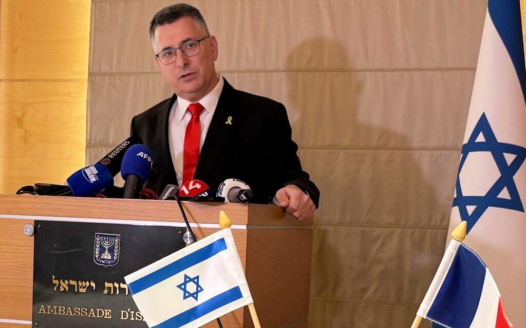 Sa’ar tells French counterpart Israel could end Gaza war ‘tomorrow,’ if ...