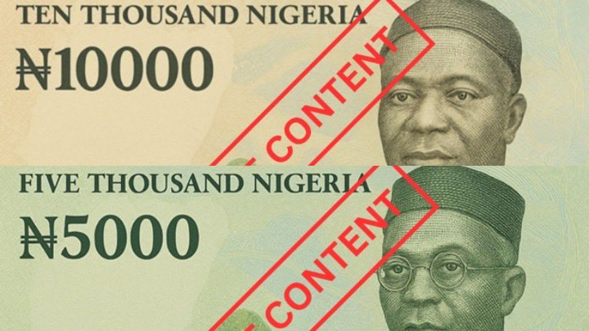 PHOTOS: Nigeria introduces ₦5,000, ₦10,000 notes? CBN gives fresh update
