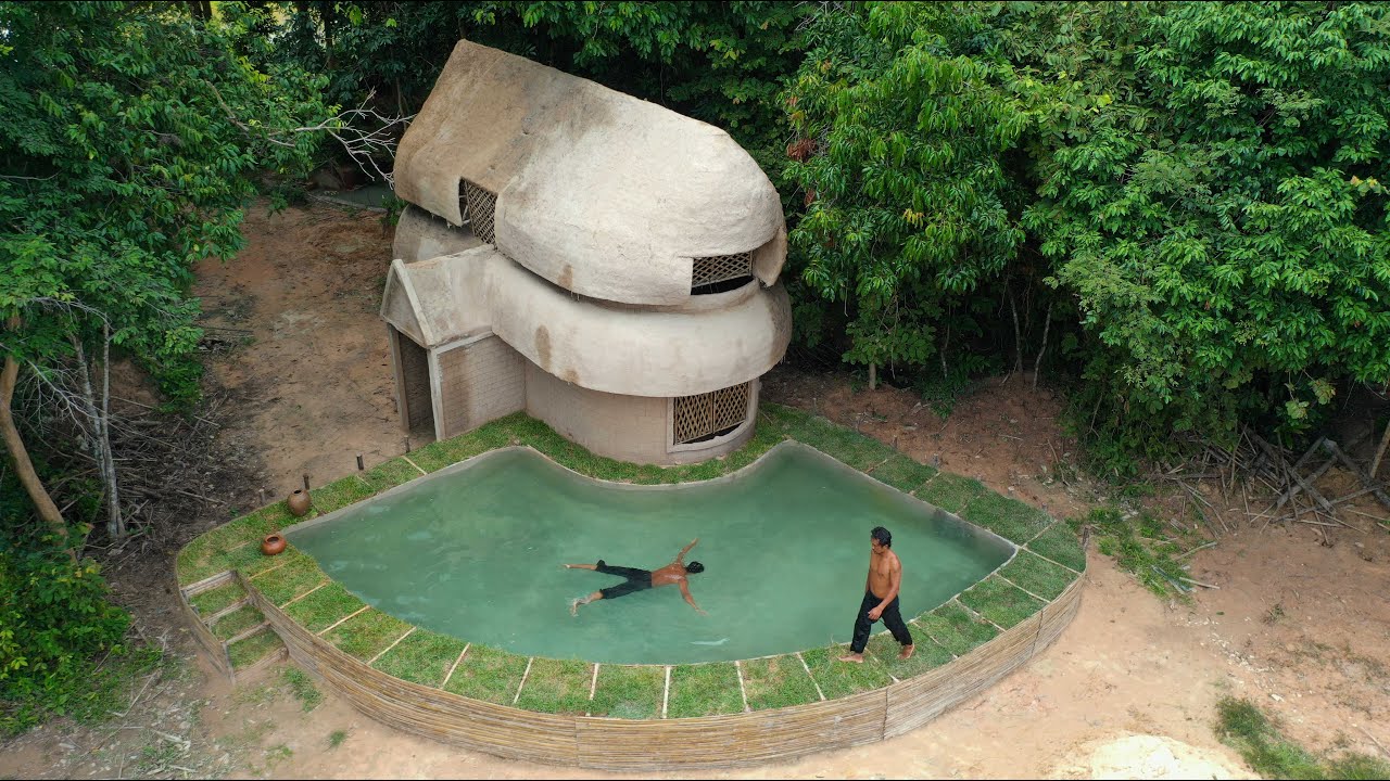 He Built a Dream Villa Out of Mud…with a Huge Swimming Pool!
