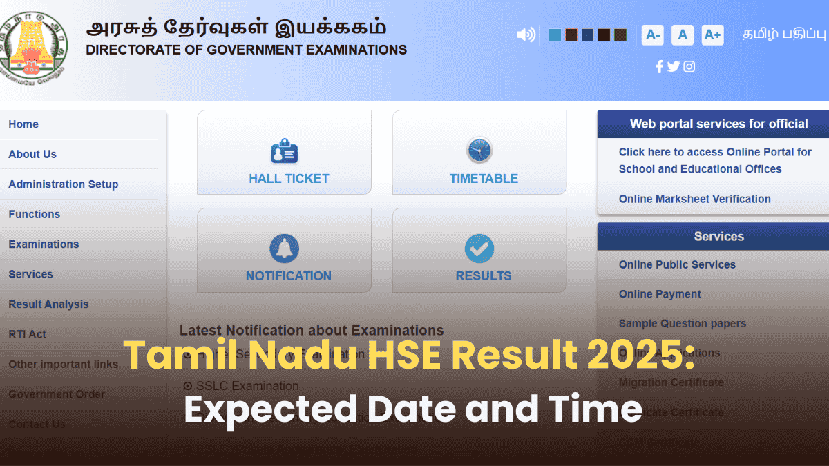 Tamil Nadu HSE Result 2025: When Will Board Announce TN Class 12th ...