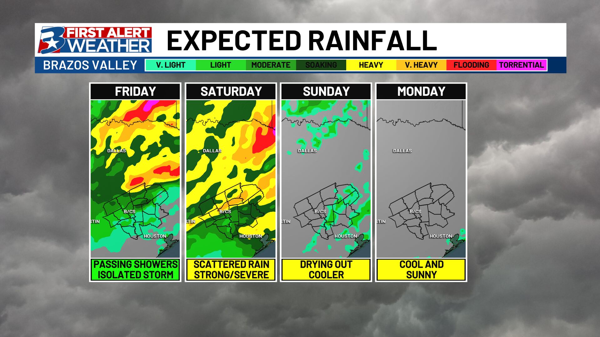 Monitoring storm potential into the weekend
