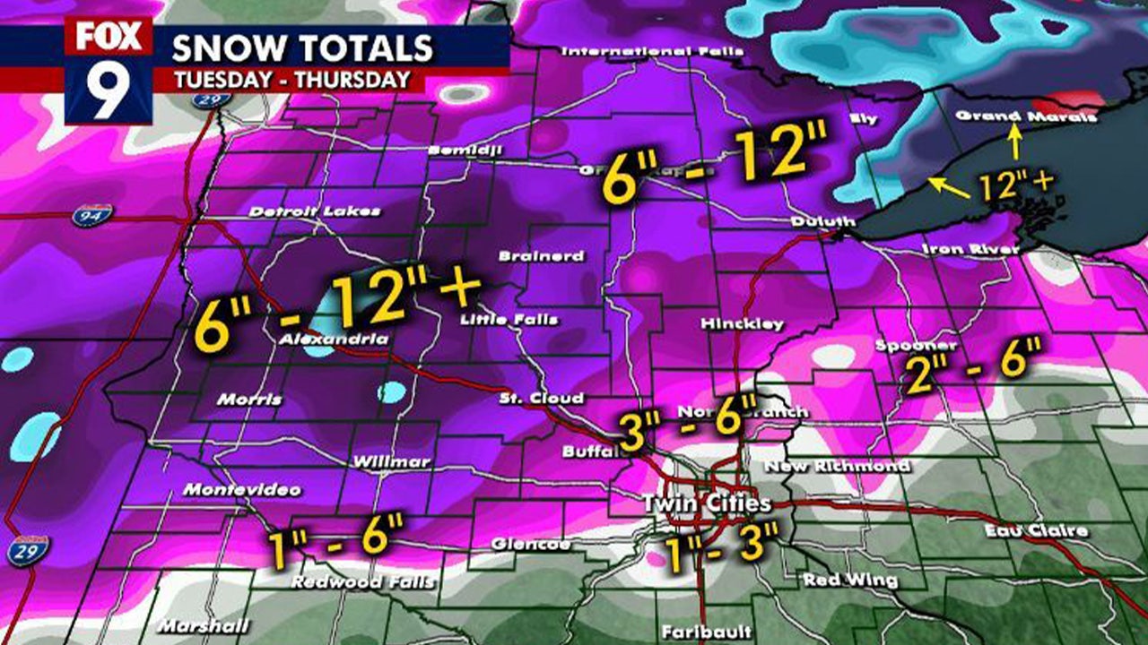 Minnesota weather: Snow totals from early April storm