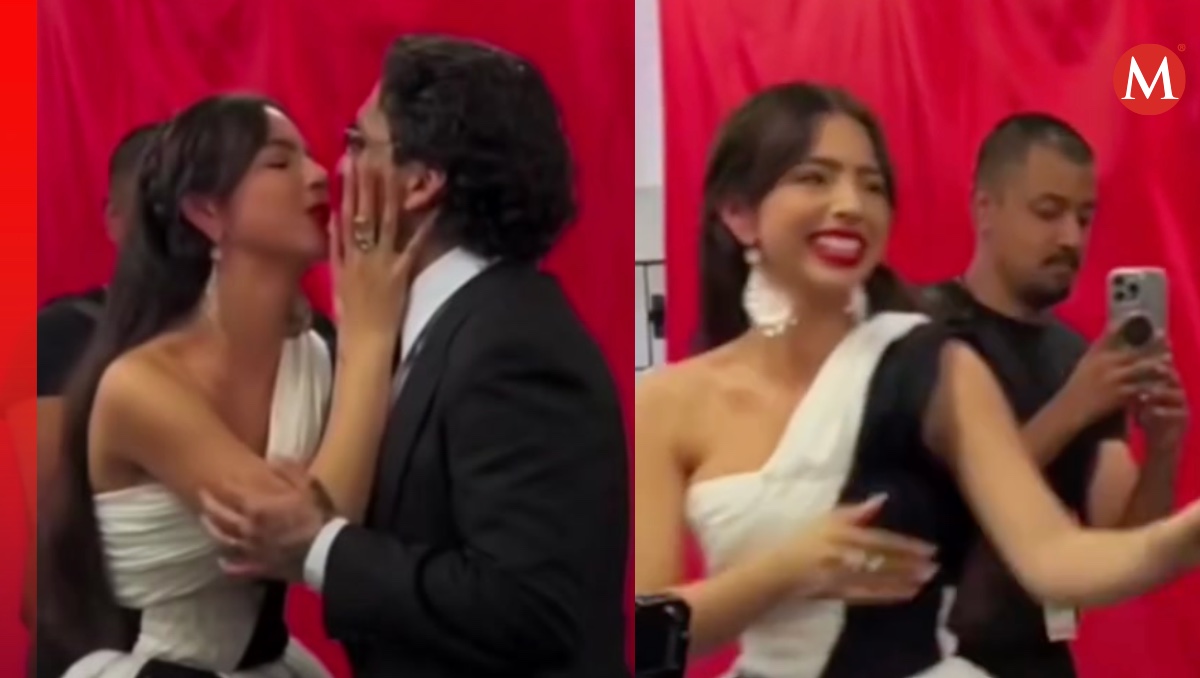 ¿Fue 'ASCO'? Ángela Aguilar y Nodal se besan y staff de los Billboard ...