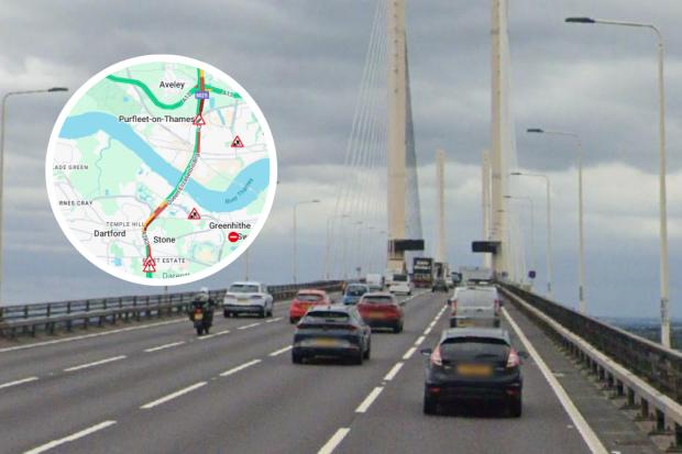 Severe delays after lorries crash on M25 with traffic queueing over QE2 ...