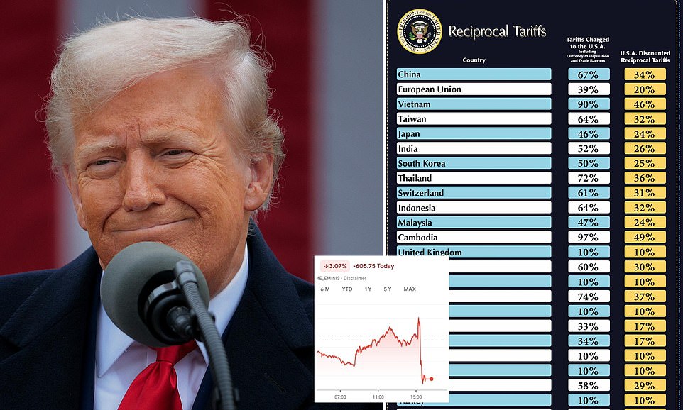 Stock market plunges after Trump's tariff announcement