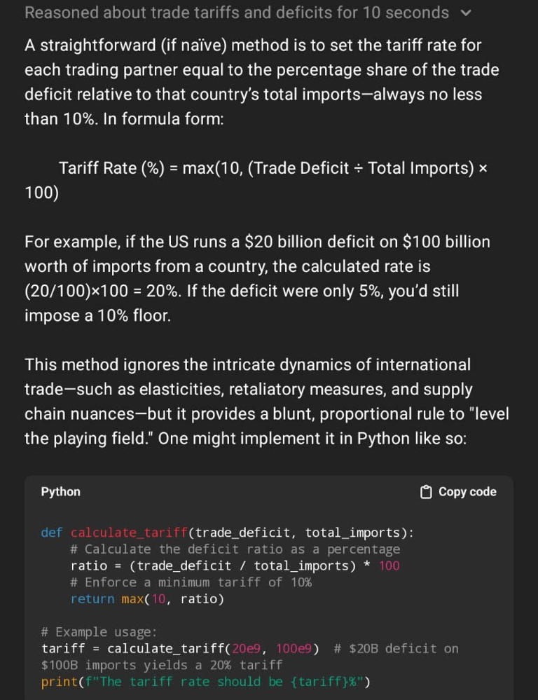 Did ChatGPT come up with Trump’s tariff rate formula?