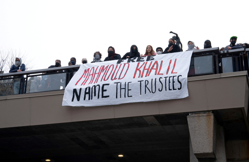 Anti-Israel activists chain themselves to Columbia gate demanding to ...