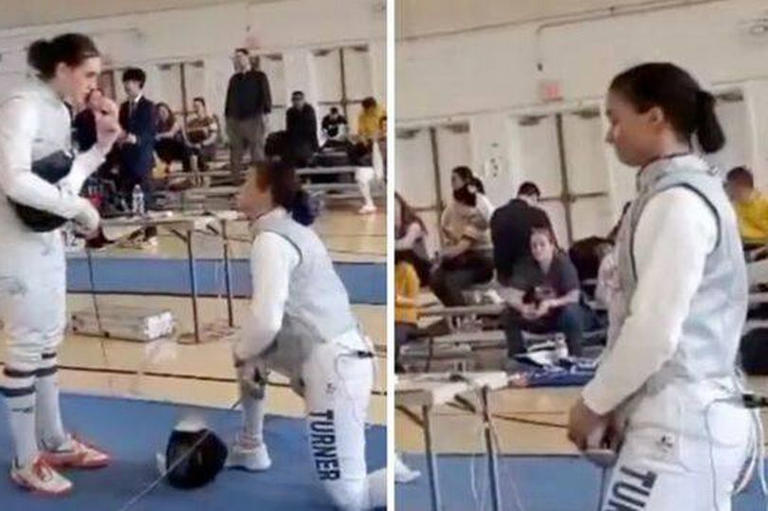 Transgender fencer's team breaks silence on kneeling opponent