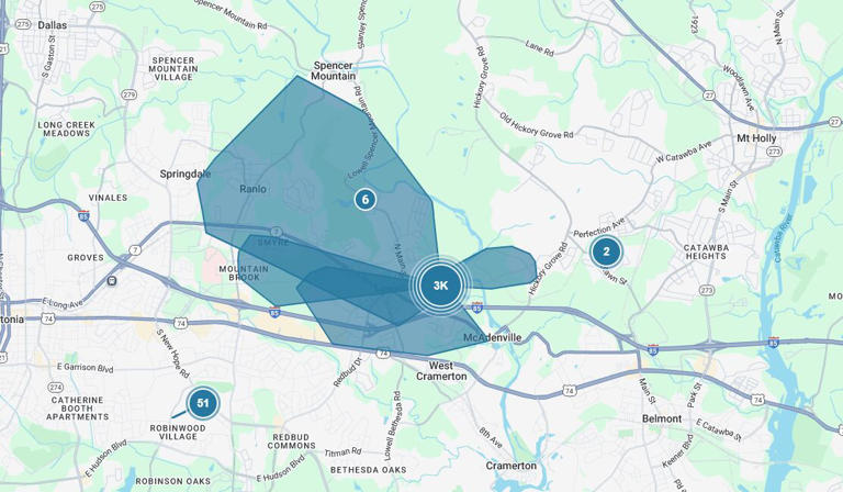 Duke Energy power outage in Gaston County affects thousands of customers
