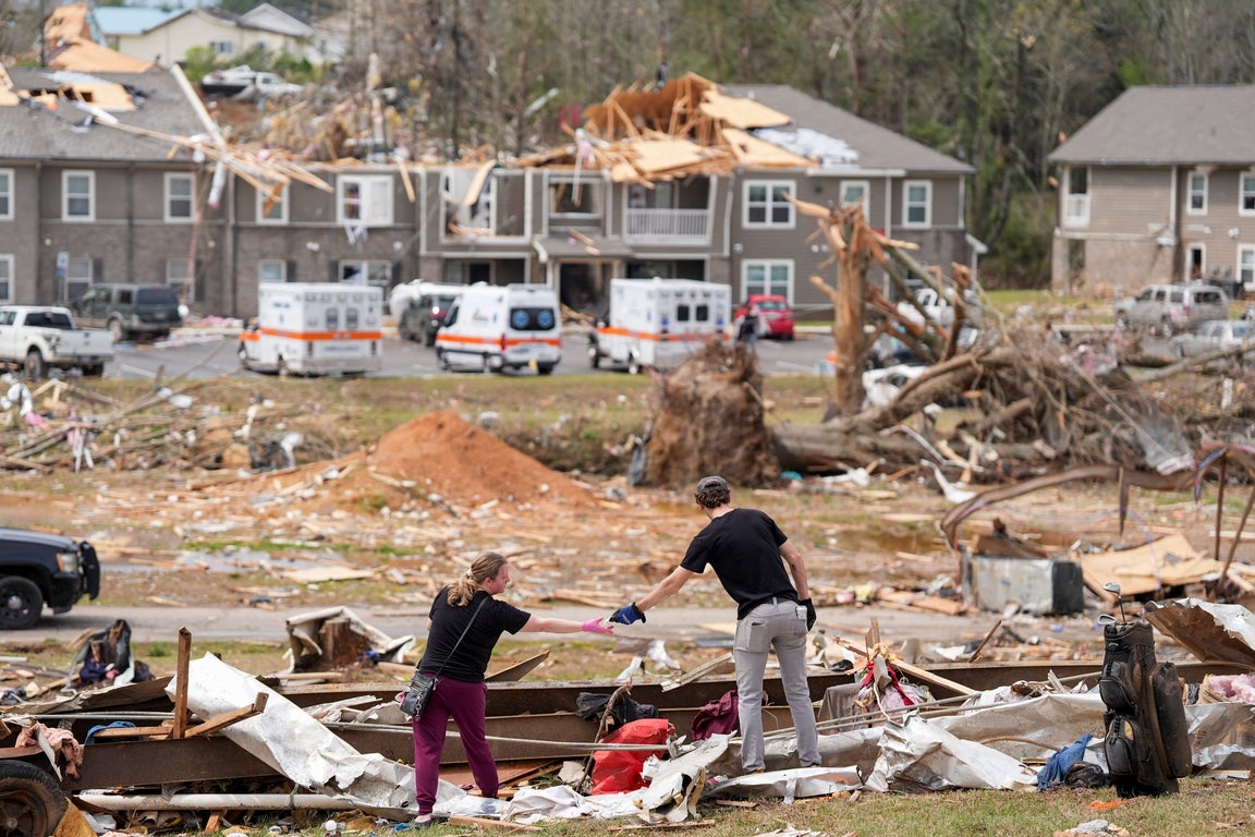 Unsettling photos capture widespread tornado destruction around the US