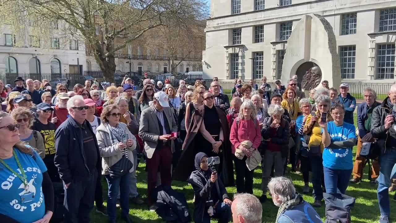 Quakers Stage Protest Outside New Scotland Yard