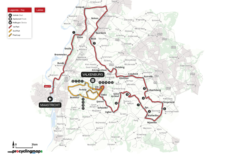 Amstel Gold Race Ladies Edition 2025 route