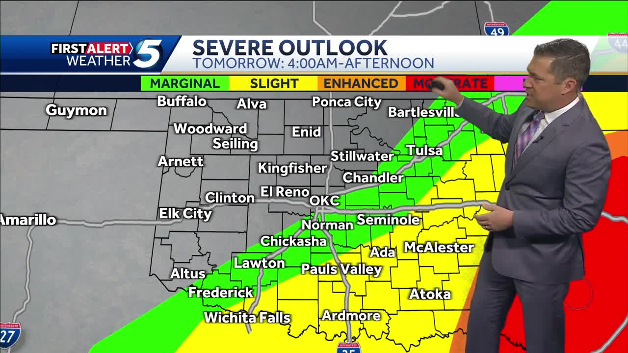 TIMELINE: Severe weather chances return to Oklahoma Friday
