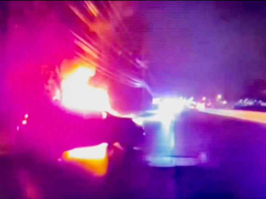 Cop, Passerby Rescue Man From Fiery Crash In South Brunswick (Video)