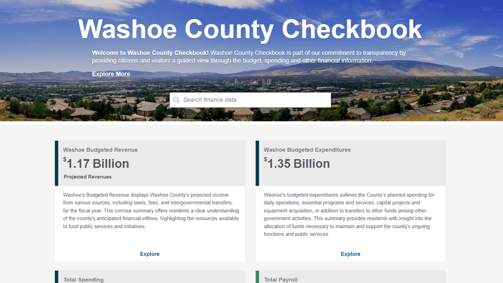 Washoe County launches interactive financial transparency tool