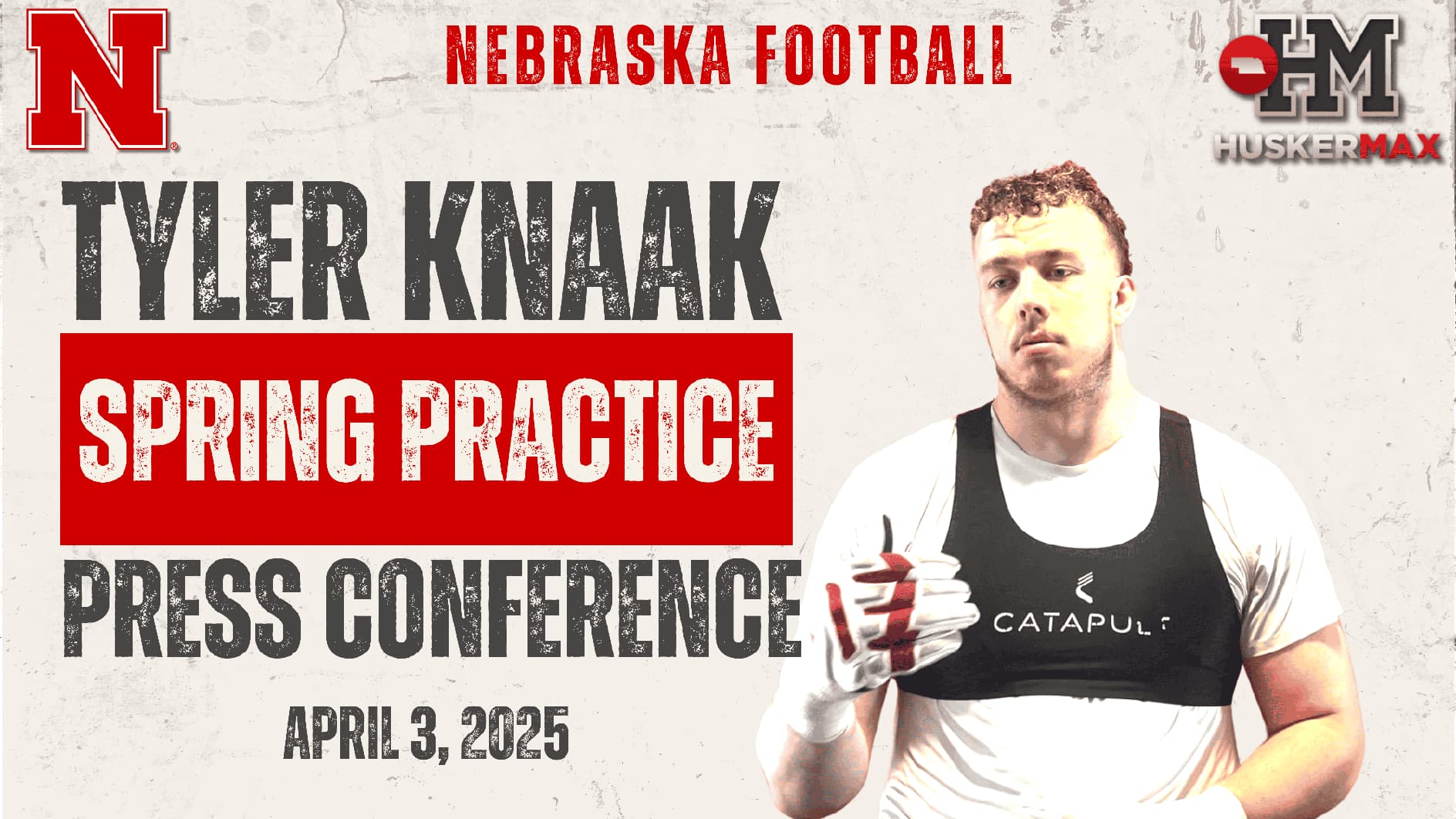 Nebraska Football Offensive Lineman Tyler Knaak - Spring Practices ...