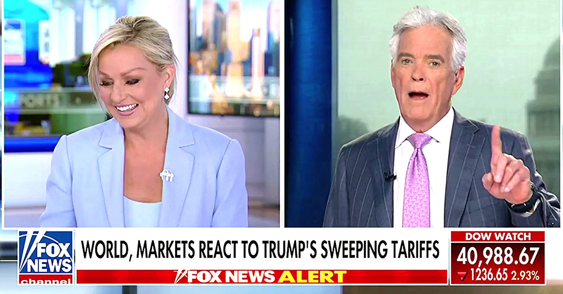 Fox Anchor Tries To Bet $1 With Co-Anchor Amid Trump Stock Market Dive ...