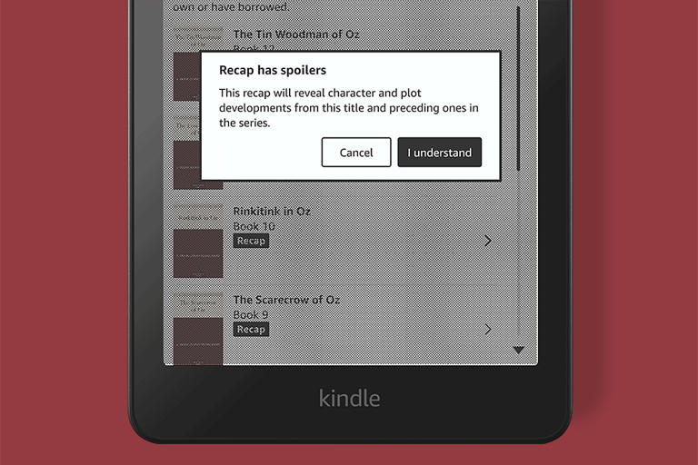 The Kindle’s new Recaps feature will catch you up on a book series