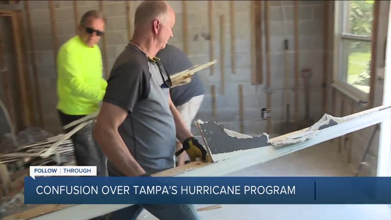 Homeowners confused over Tampa's Hurricane Recovery Program