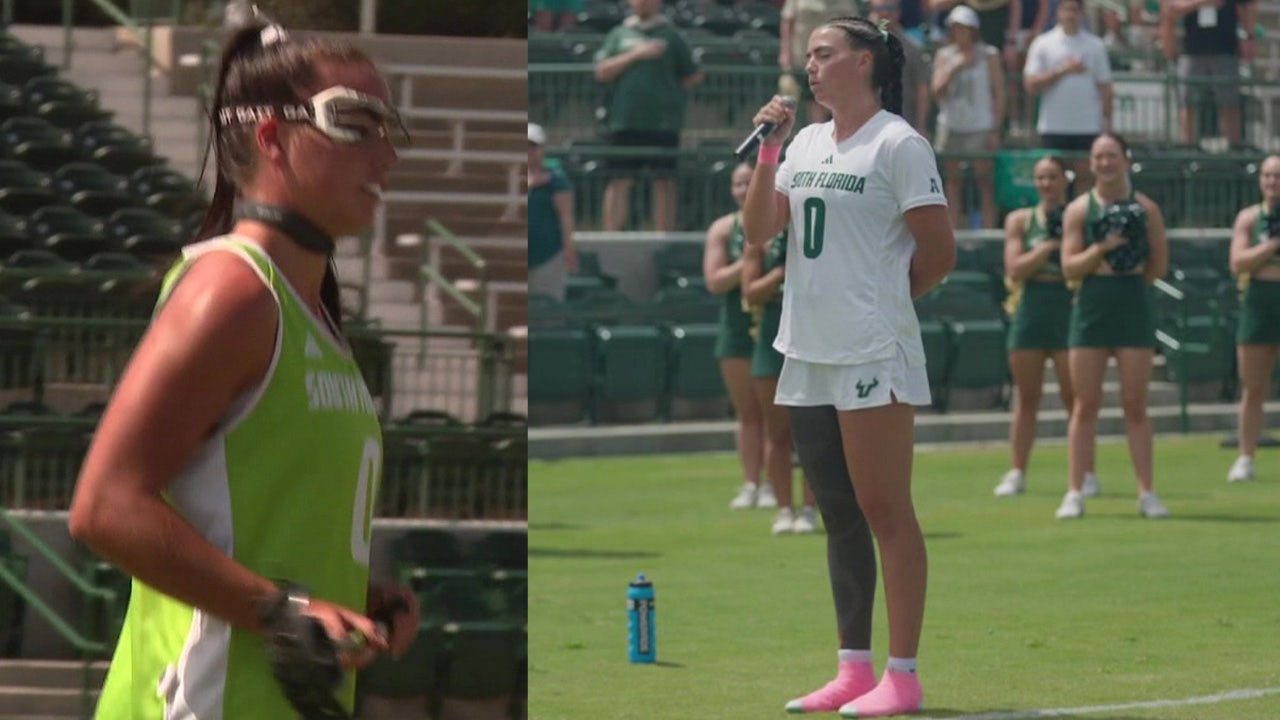 USF's Sofia Chepenik's vocals carry further than the lacrosse field
