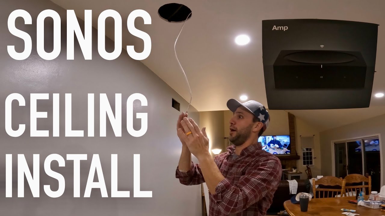 DIY: Installing Ceiling-Mounted Sonos Speakers & Setting up the Sonos Amp