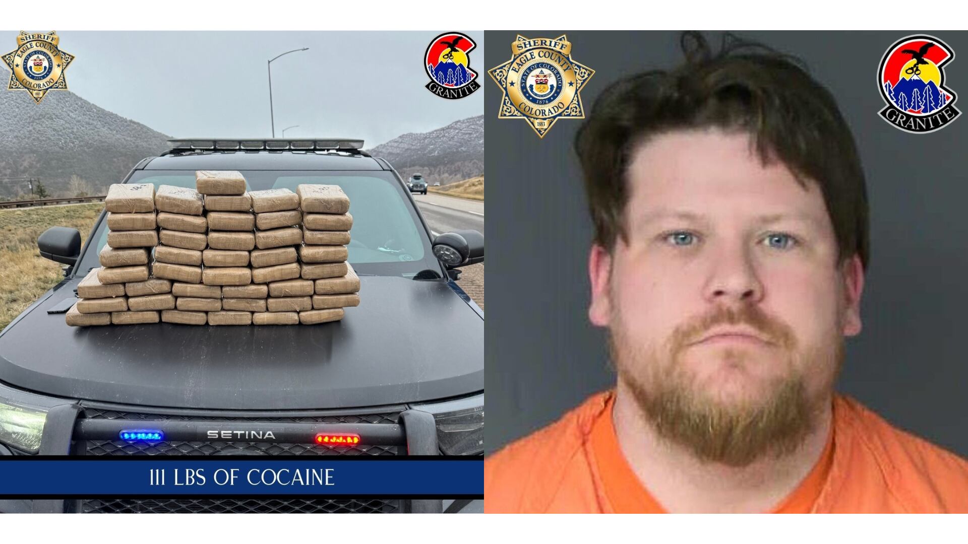 111 pounds of cocaine seized during traffic stop on I-70
