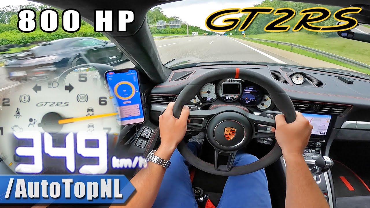 800HP Porsche 911 GT2 RS Hits 349KM/H on the Autobahn | No Speed Limit POV
