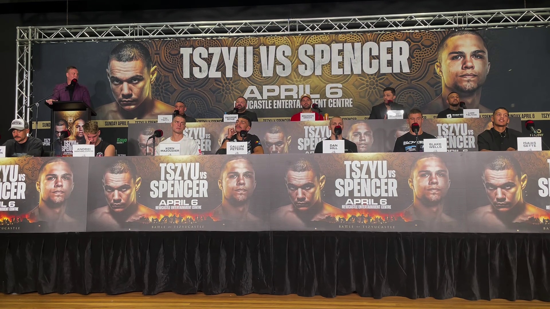 Tim Tszyu v Joey Spencer boxing last work in Newcastle on April 4, 2025