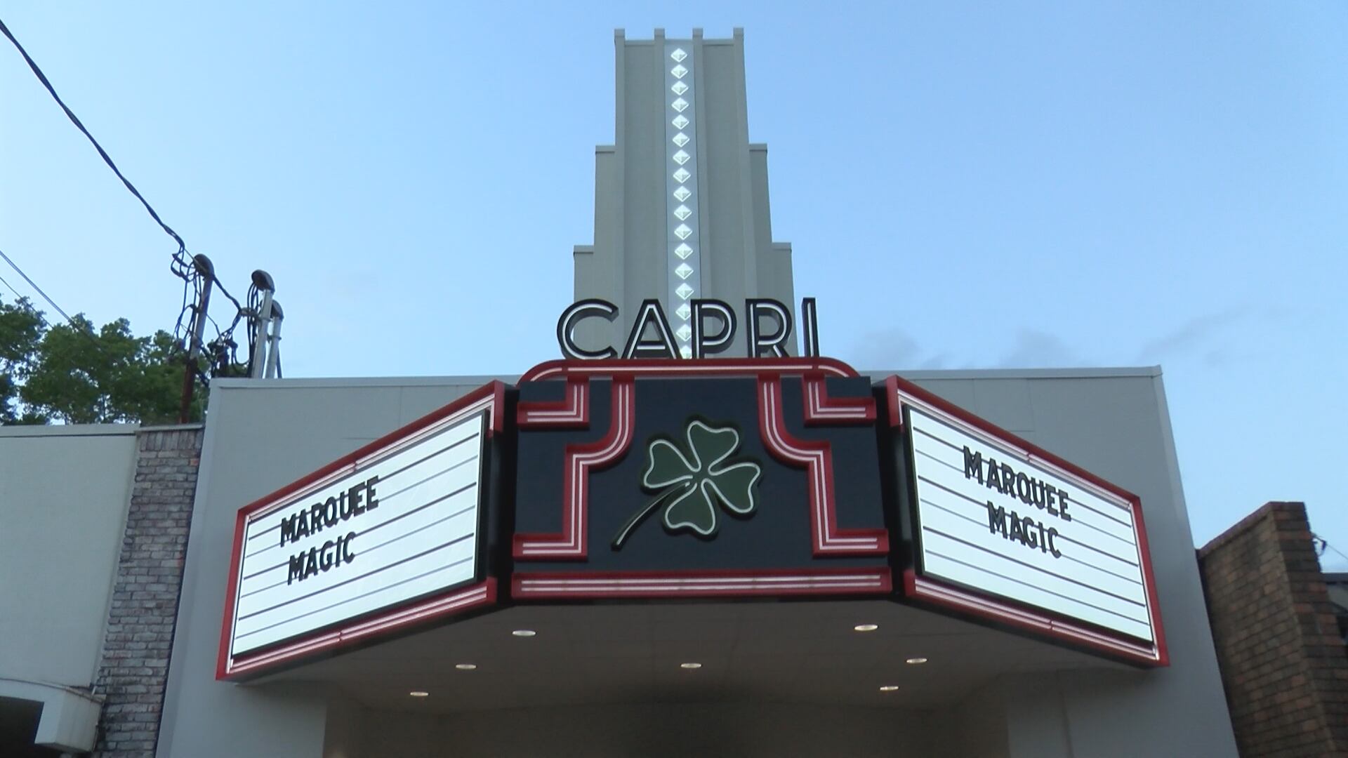 Capri Theater lights new marquee for the first time