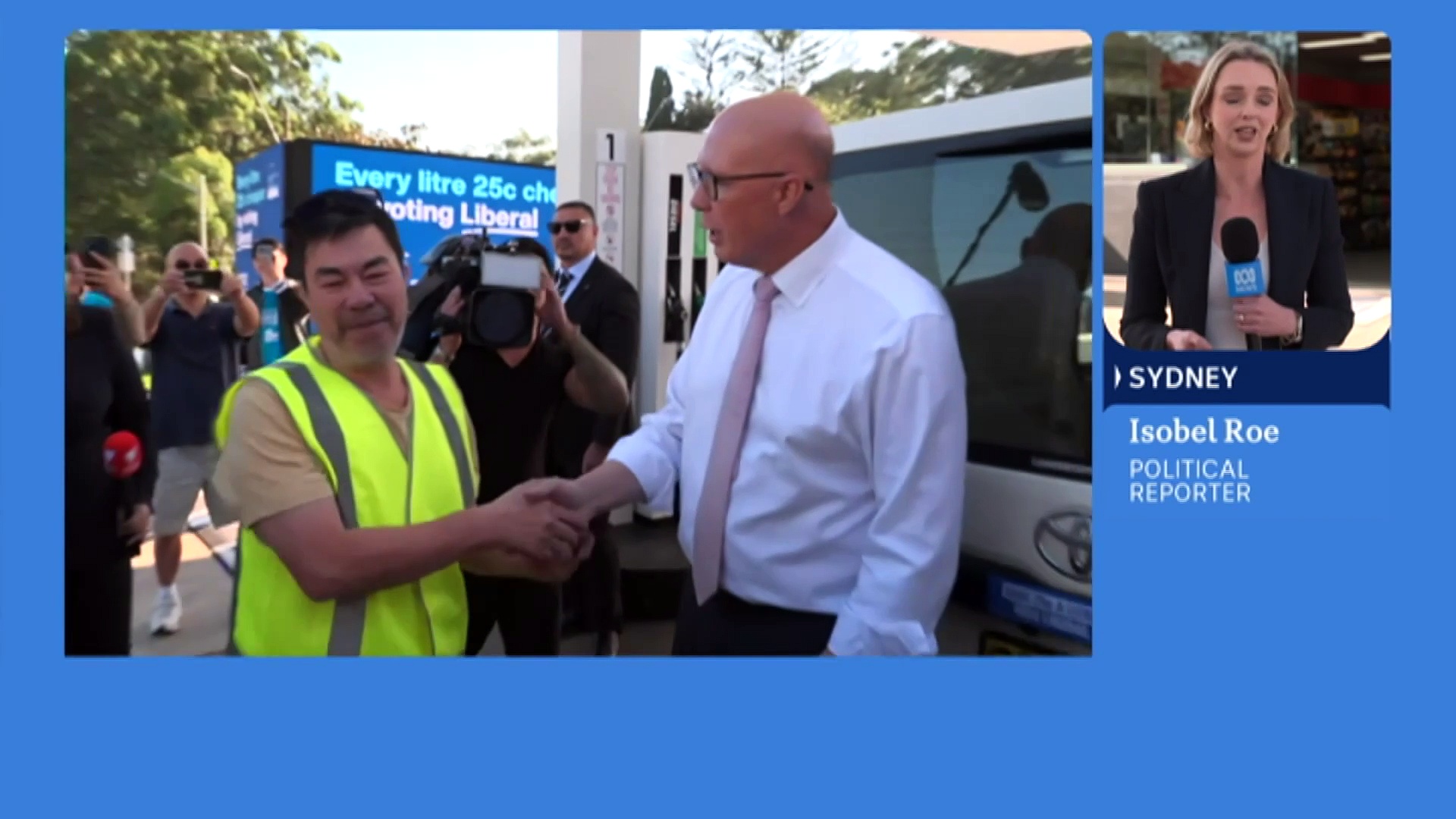 Opposition Leader Peter Dutton campaigning in Western Sydney today