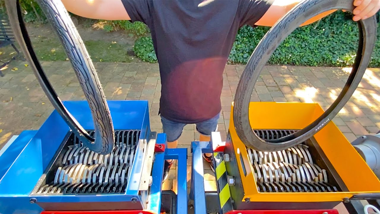 Dual Shredding Tyres vs Fast Shredder & Normal Shredder at the same time!