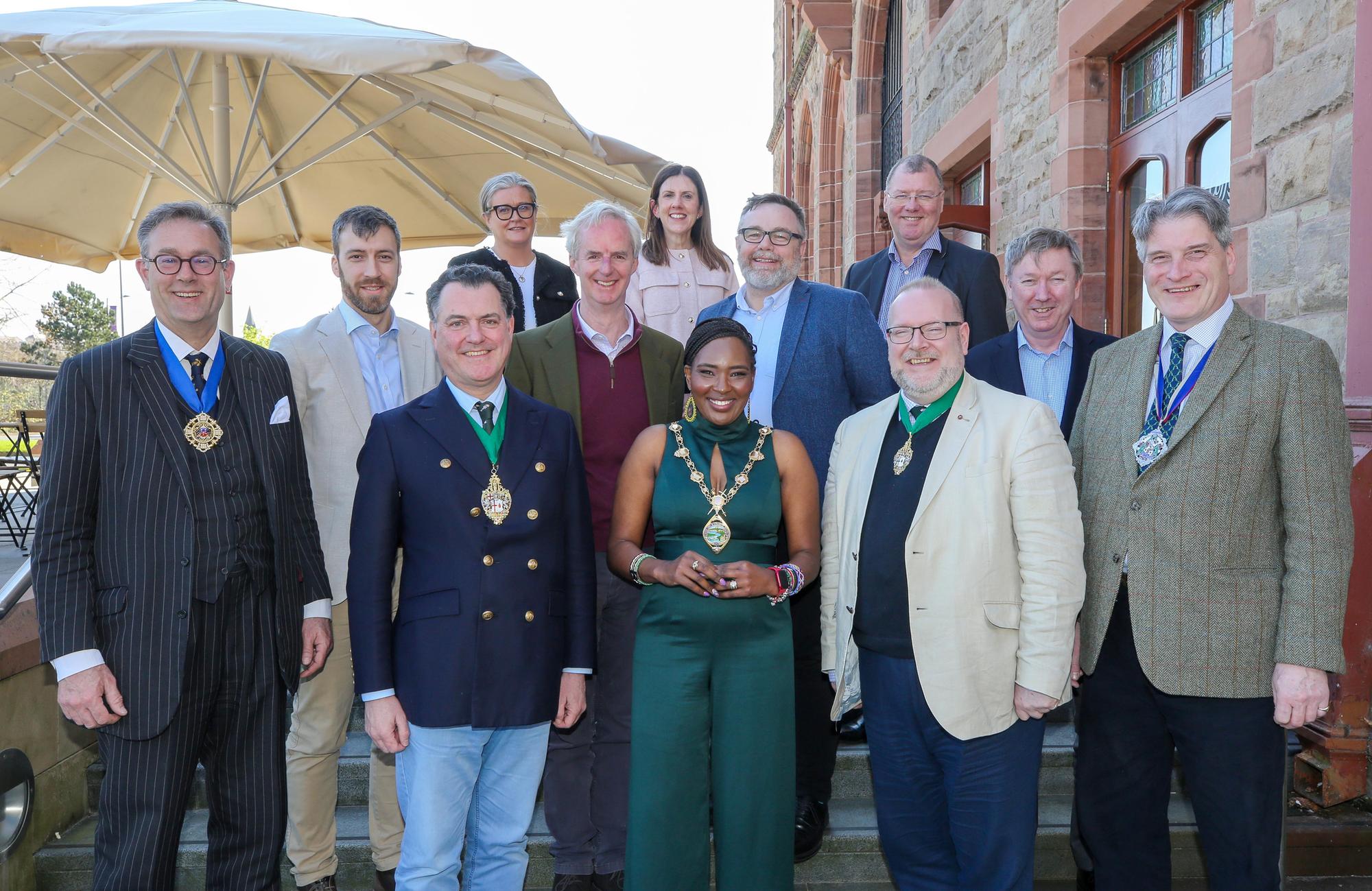 Mayor hosts London Liveries delegation in Derry's historic Guildhall