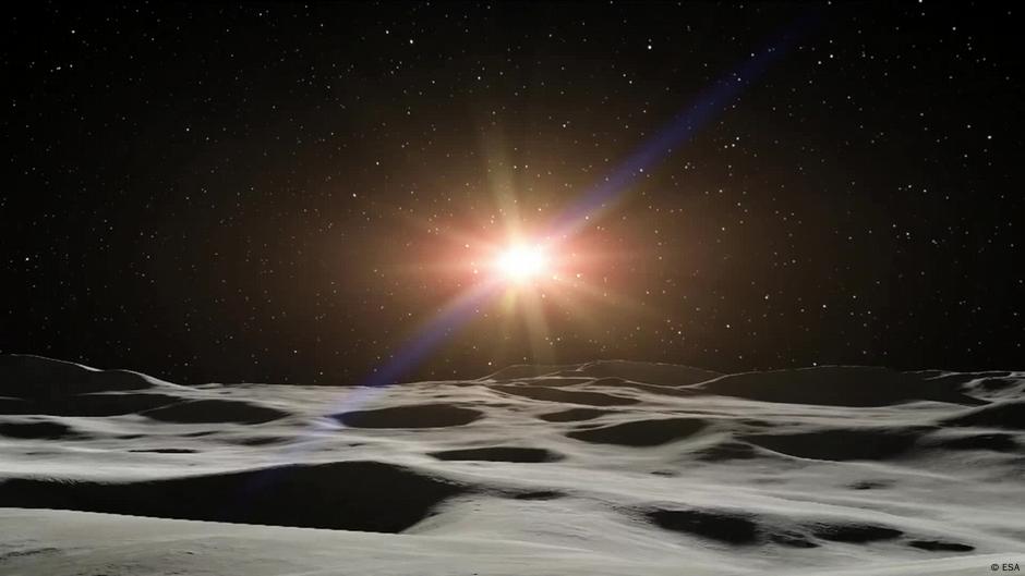 How does radiation from the Sun affect the Moon?