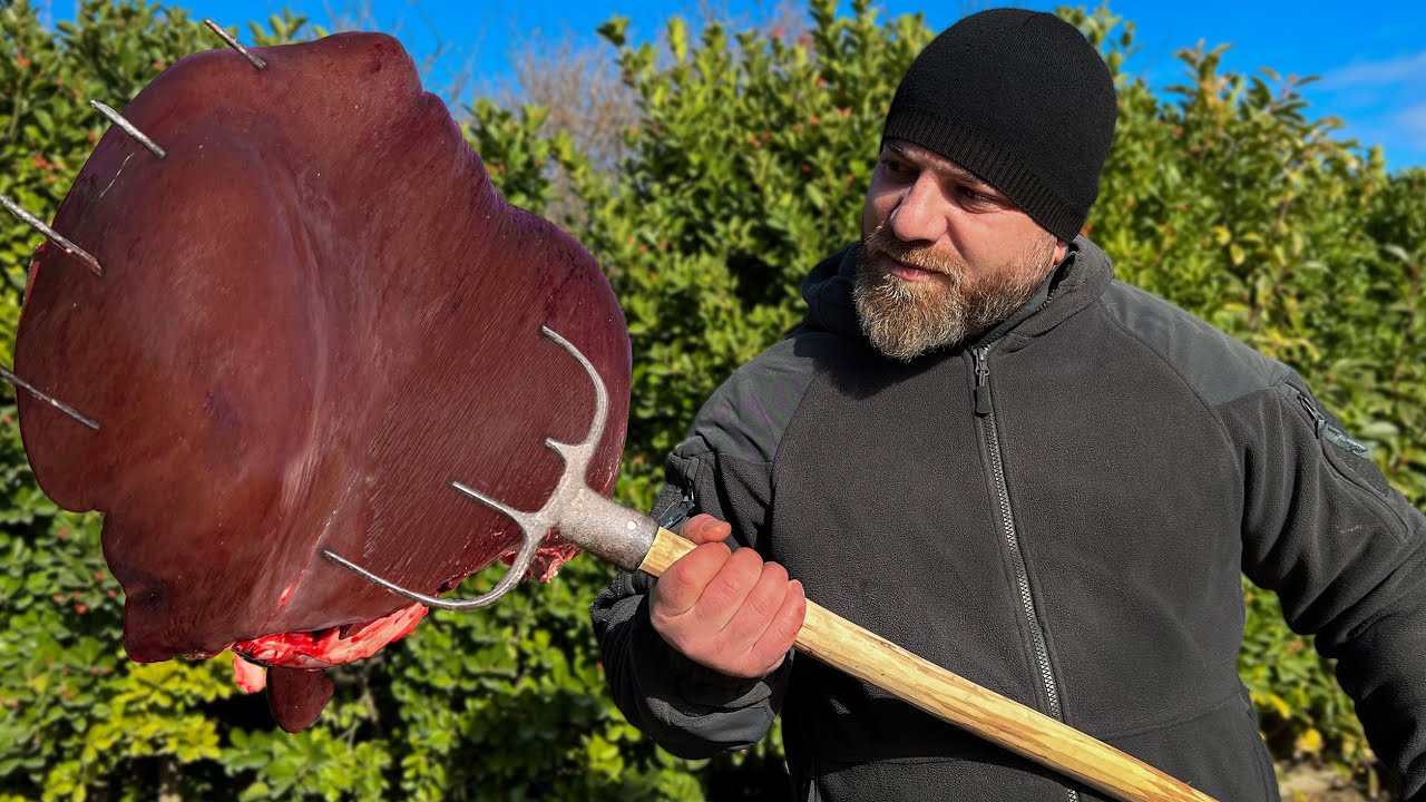 Lamb Liver in the Shell of the Intestines! Delicious Delicacy of the ...