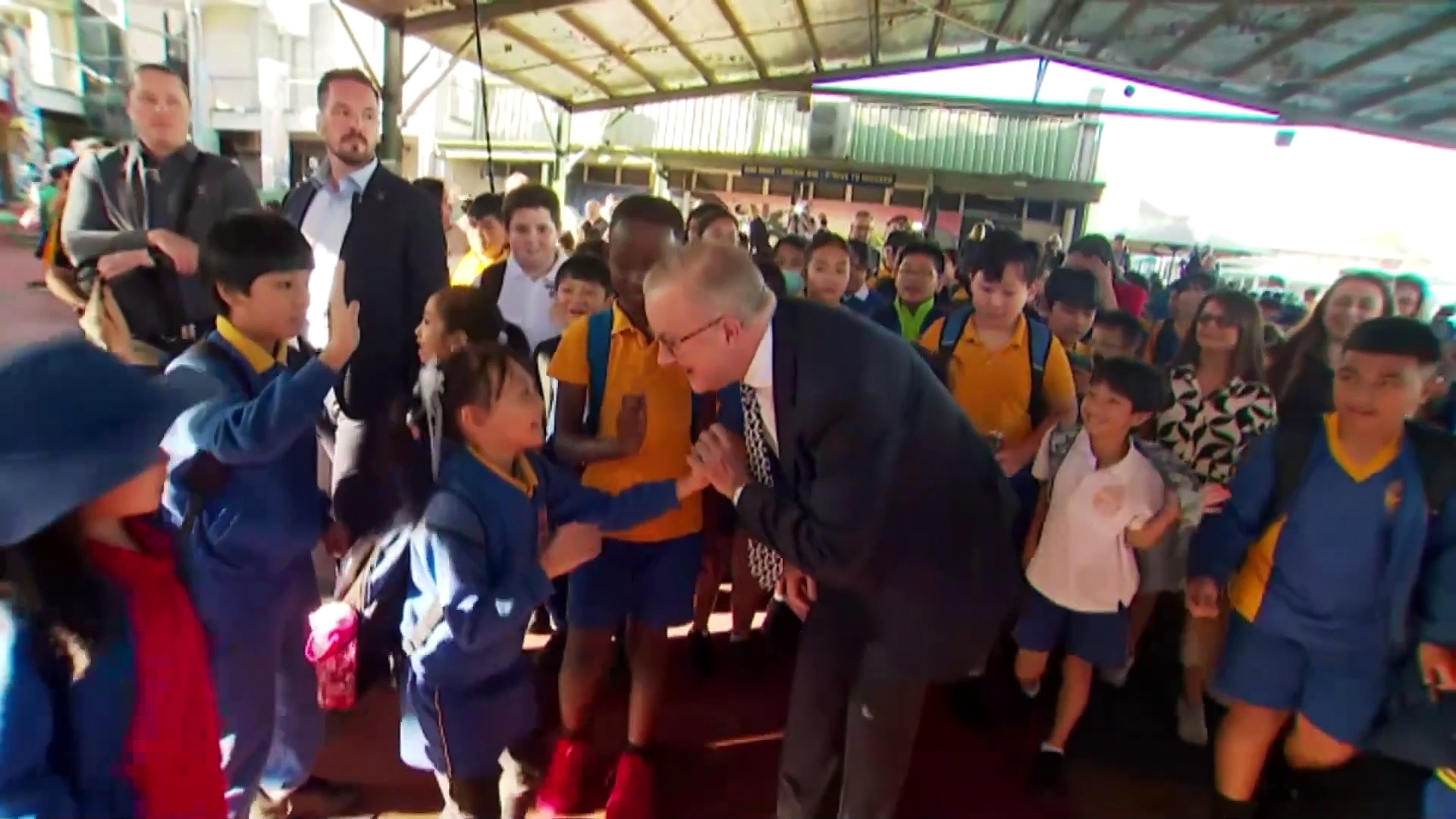 Prime Minister Anthony Albanese campaigning in Western Sydney today