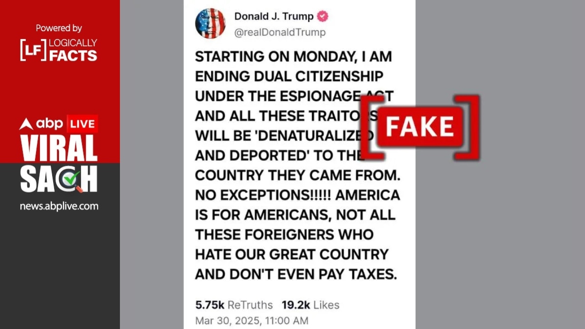 Is Donald Trump Ending Dual Citizenship? Here Is A Fact-Check Of His ...