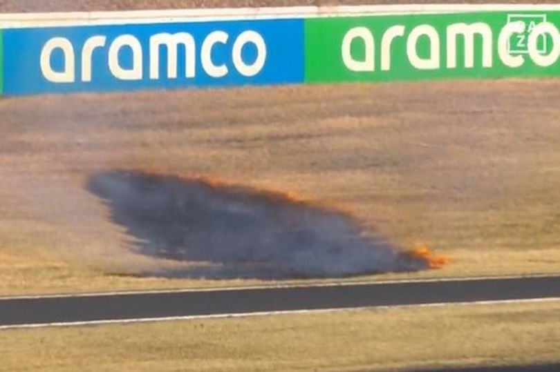 F1's Japanese Grand Prix suspended as a fire breaks out on track with ...