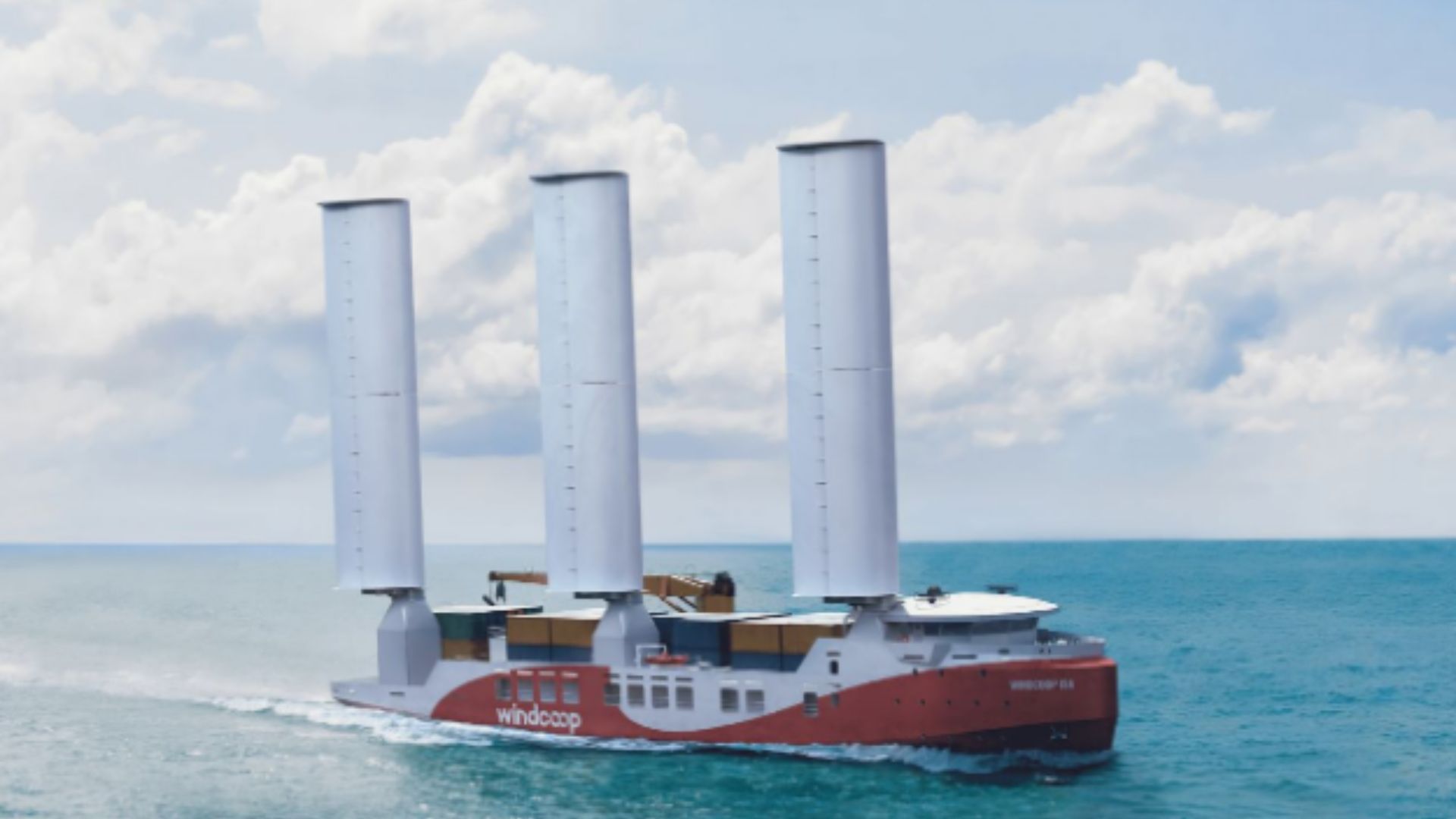 World-first wind-powered containership to have 11,300 sq ft total sail area