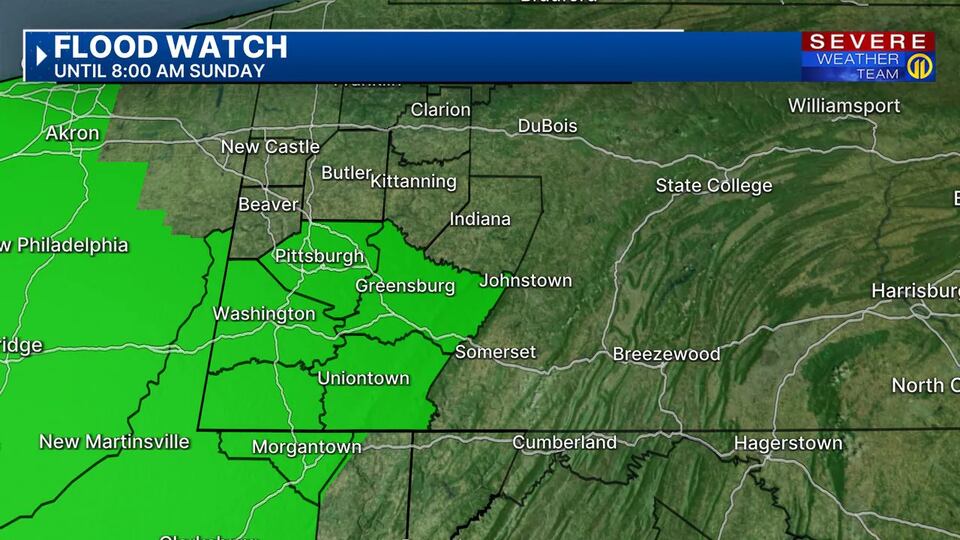 Flood Watch in effect for parts of Pittsburgh area as rain continues ...