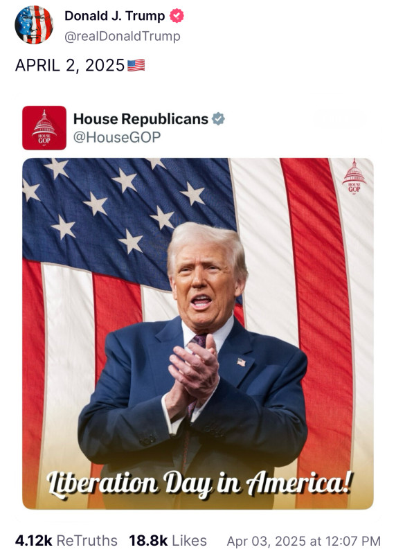 Trump Posts Slew of Pro-Tariff Content on Truth Social