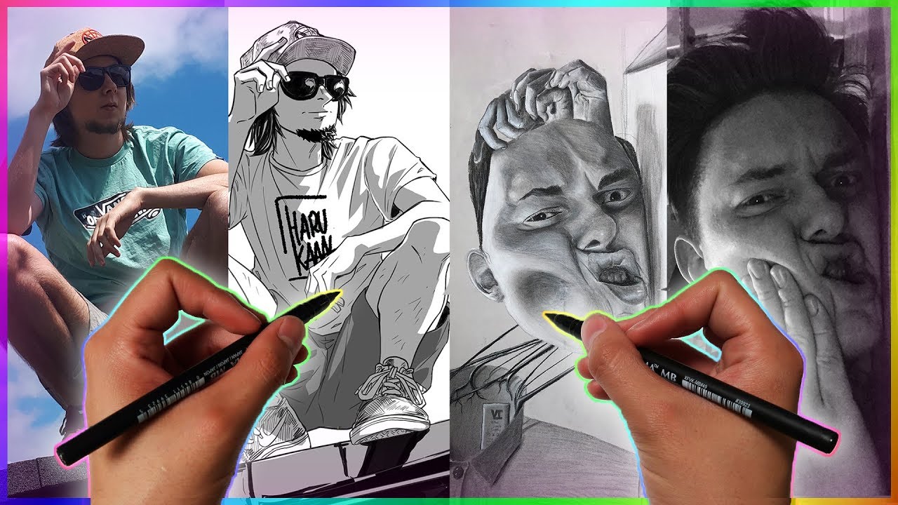 Draw Yourself Art Challenge Montage (I Asked the ZHC Fam to Draw ...